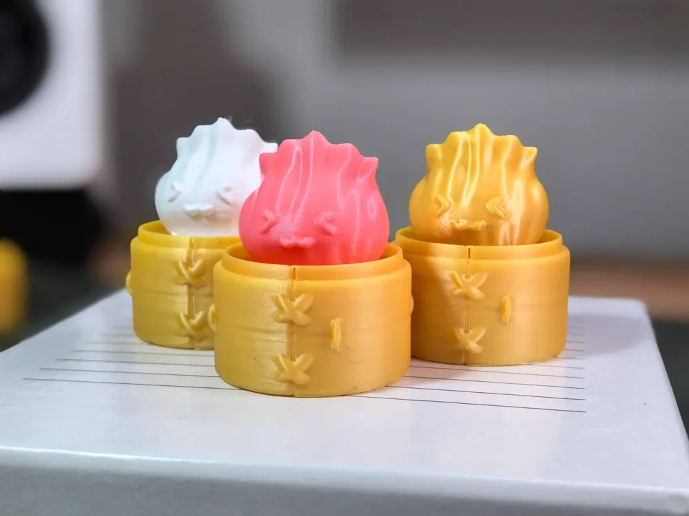 Shrimp Dumpling - Button Fidget - Dim Sum Series 1 - Free 3D Print ...
