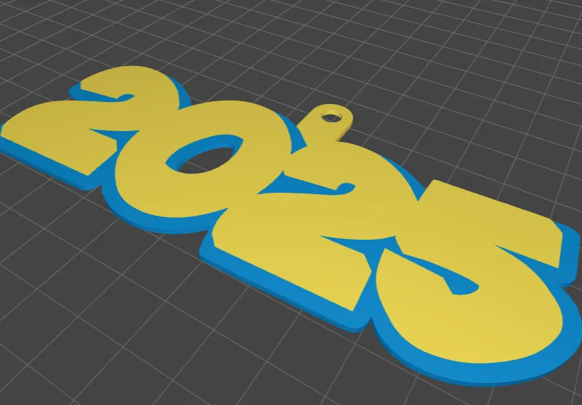 2025 Keychain Happy New Year by TOSHIRTCOM - MakerWorld