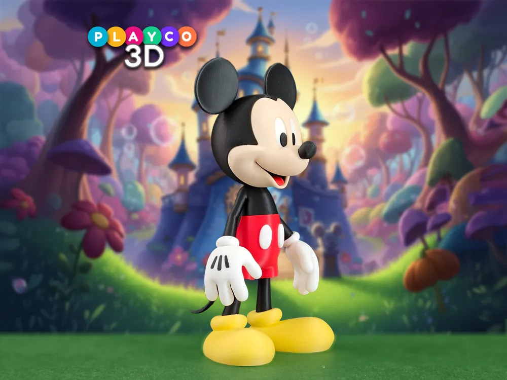 Mickey Mouse - Multi Part - No AMS - Free 3D Print Model - MakerWorld