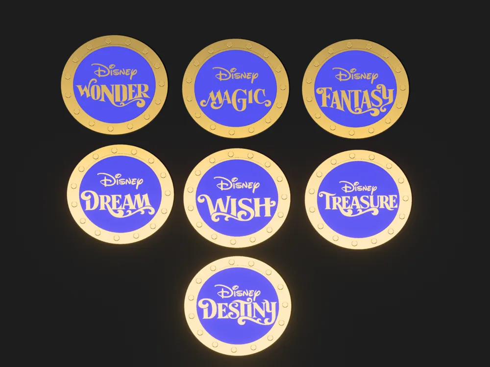 Disney Cruise Line Ships Coasters by DCprint - MakerWorld