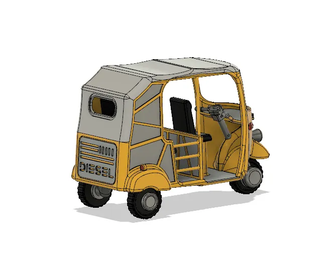 Yellow Tuk-Tuk/ Auto Rickshaw with Movements Version 2 by Black Jack ...