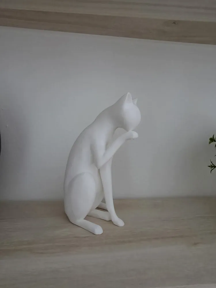 Abstract Cat Decor Collection #1, Cat Licking Paws - Free 3D Print ...