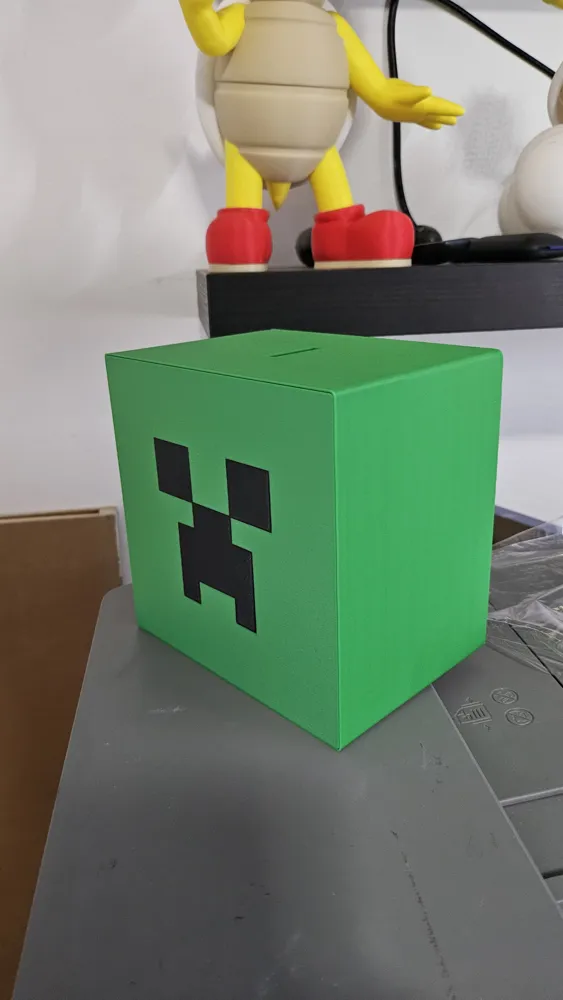 Minecraft Creeper Piggy Bank - Free 3D Print Model - MakerWorld