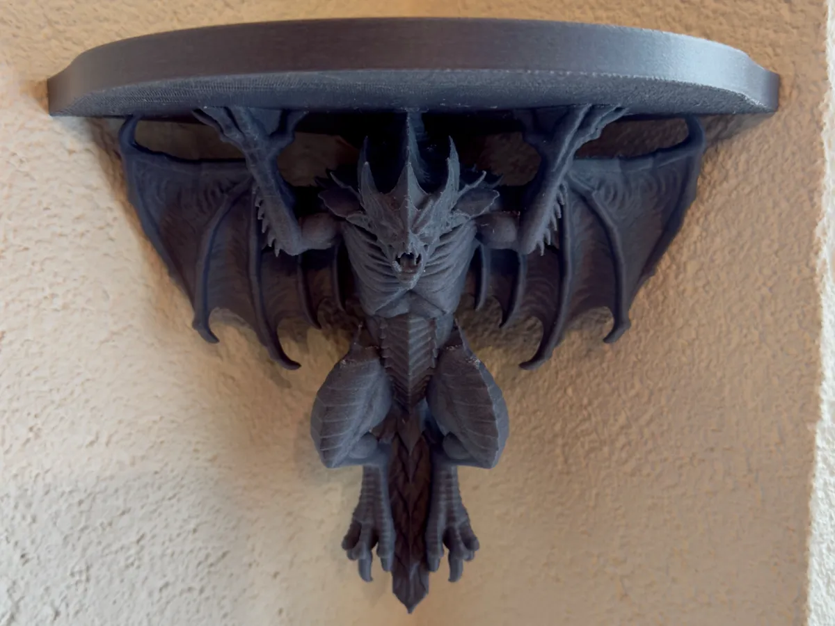 Gargoyle Corner Shelf - Free 3D Print Model - MakerWorld