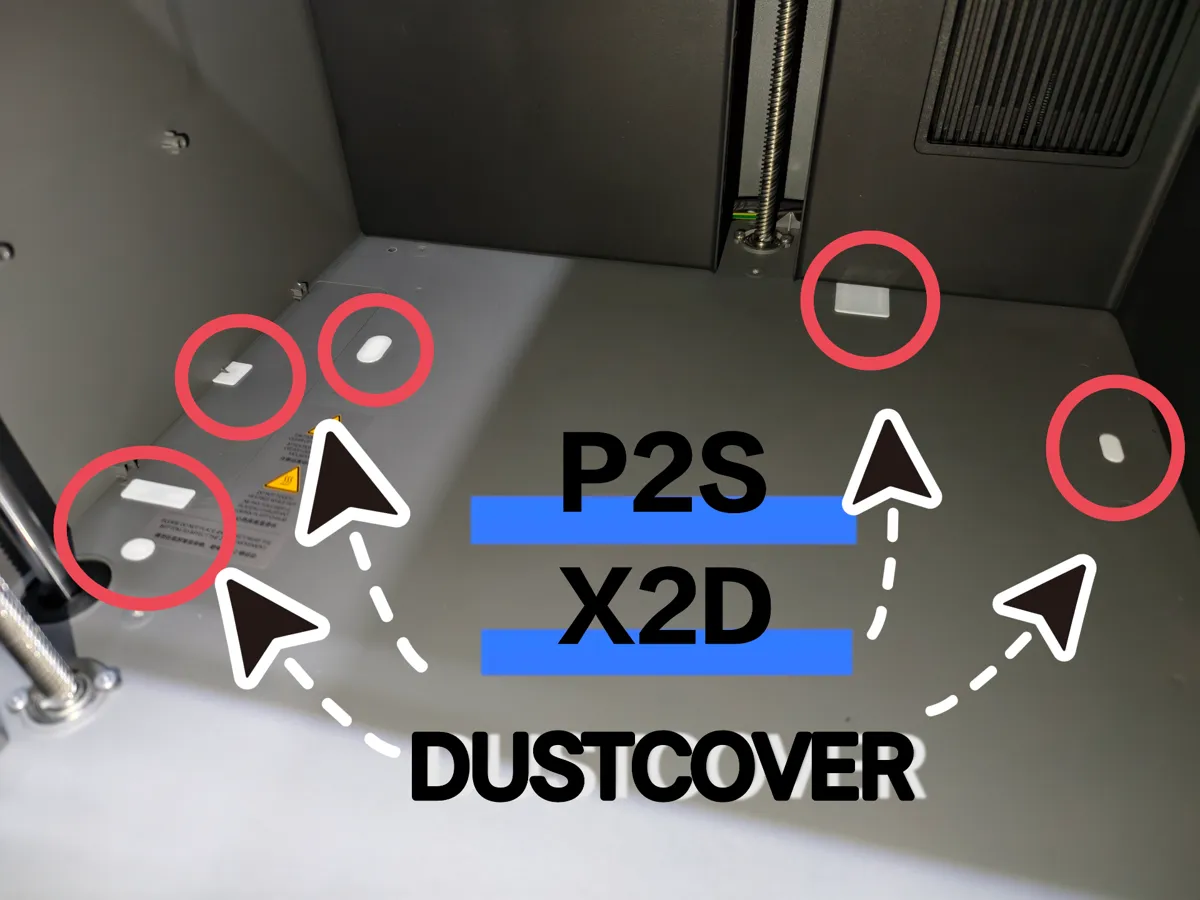 P2S / X2D 底部孔洞防尘盖 - 免费 3D 打印模型 - MakerWorld