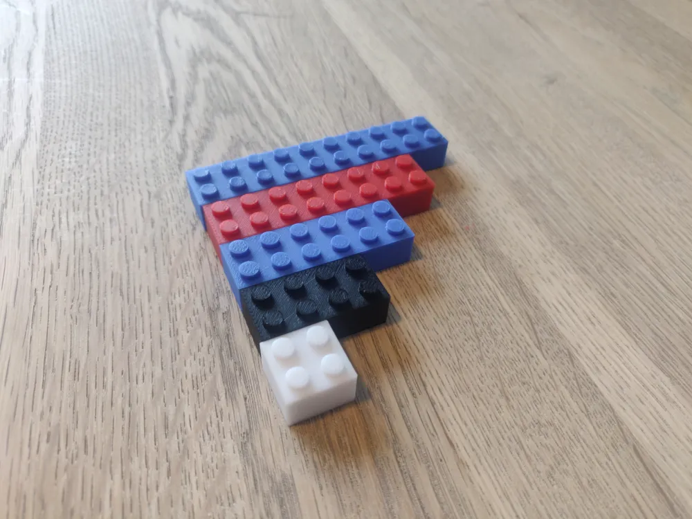 Building block/brick 2x2 to 2x10 by FlugtN - MakerWorld