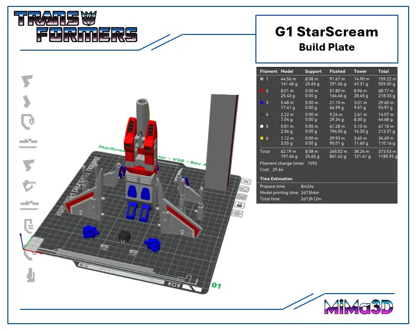 StarScream - Jet Transformable por MiMa3D MakerWorld: Descarga Modelos 3D Gratuitos