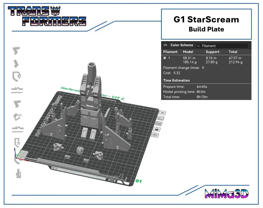 StarScream - Jet Transformable por MiMa3D MakerWorld: Descarga Modelos 3D Gratuitos
