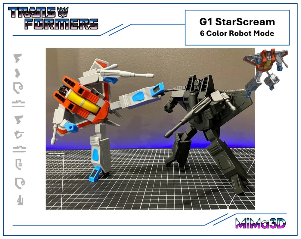 StarScream - Jet Transformable por MiMa3D MakerWorld: Descarga Modelos 3D Gratuitos
