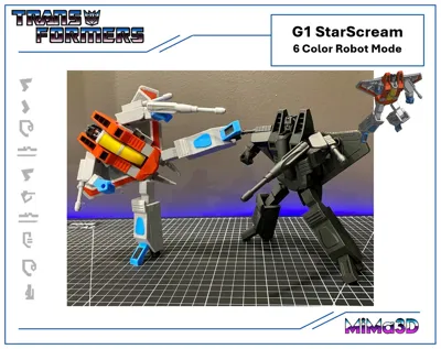 StarScream - Transforming Jet by MiMa3D MakerWorld: Download Free 3D Models