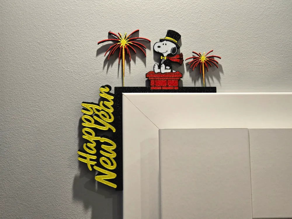 New Year Snoopy door corner - left and right - Free 3D Print Model ...