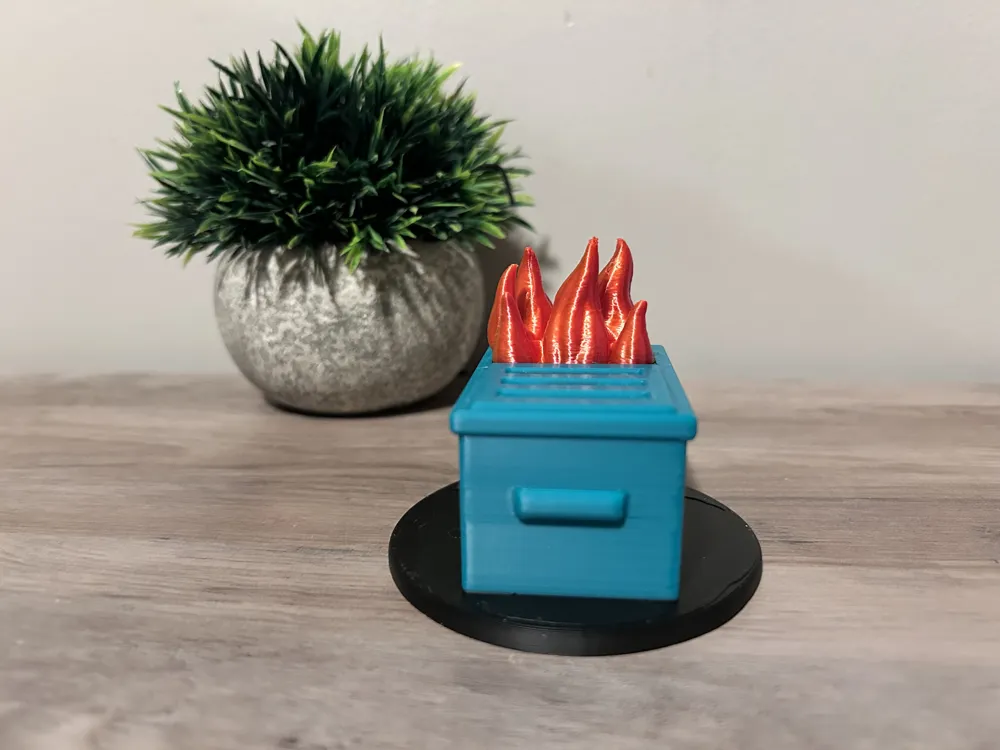 Dumpster Fire Desk Pal by K3DPrint MakerWorld: Download Free 3D Models