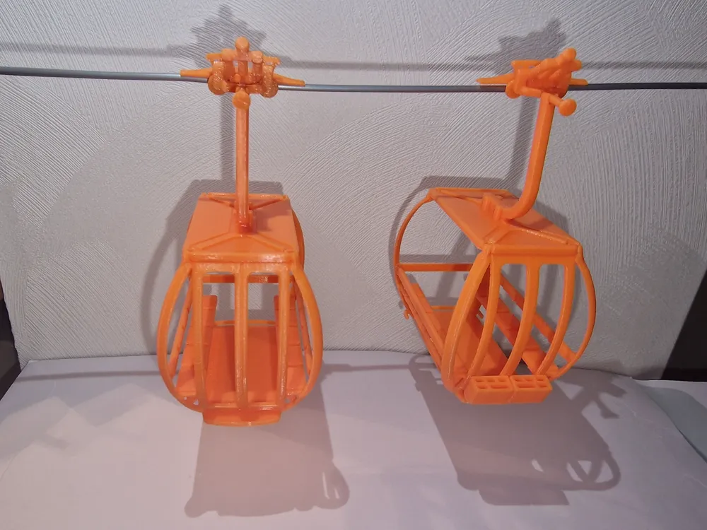 Miniature Gondola Cabin | Hang it from Filament by Marcel - MakerWorld