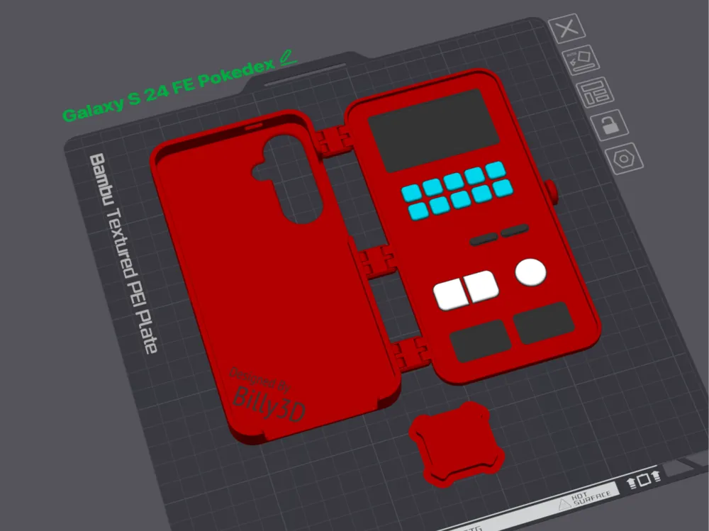 Samsung Galaxy S24 FE Pokédex case - Free 3D Print Model - MakerWorld