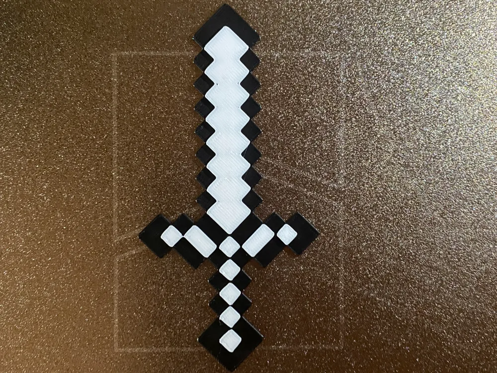 Minecraft sword by user_2875663262 MakerWorld: Download Free 3D Models