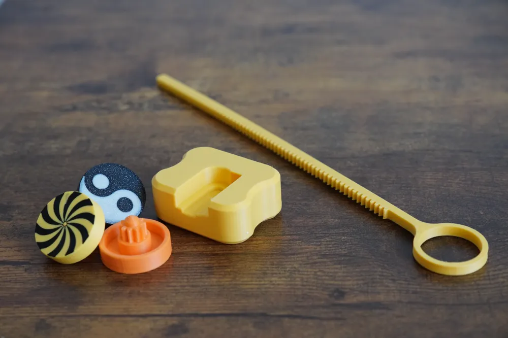 Easy print Spin Top - many designs! - Free 3D Print Model - MakerWorld