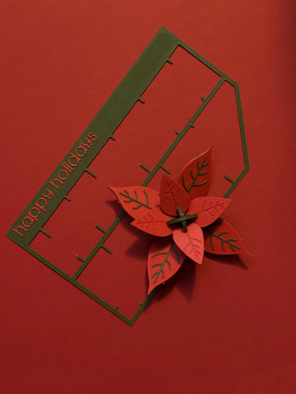 Poinsettia puzzle - Free 3D Print Model - MakerWorld