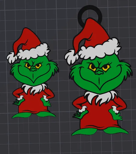 Grinch magnet and ornament by A13thNightmare - MakerWorld