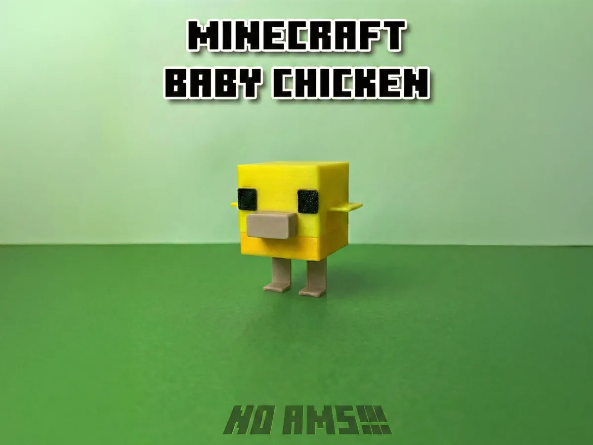 Minecraft baby chicken! - NO AMS, NO GLUE - 10g - Free 3D Print Model ...