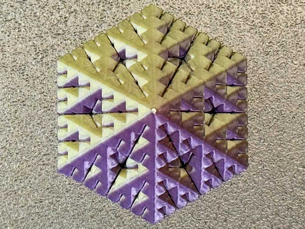 Pirámide Hexagonal de Sierpinski | Nivel 3 | Modo Jarrón - Modelo de ...