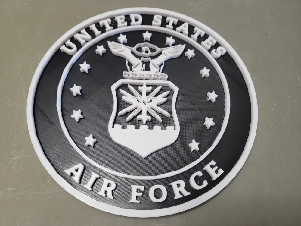 Black and White Air Force Logo by skrawczyk - MakerWorld