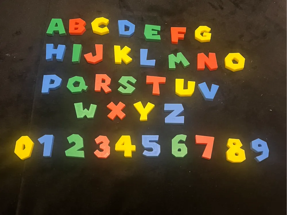 Magnetic Mario Alphabet and Numbers by NS3D - MakerWorld