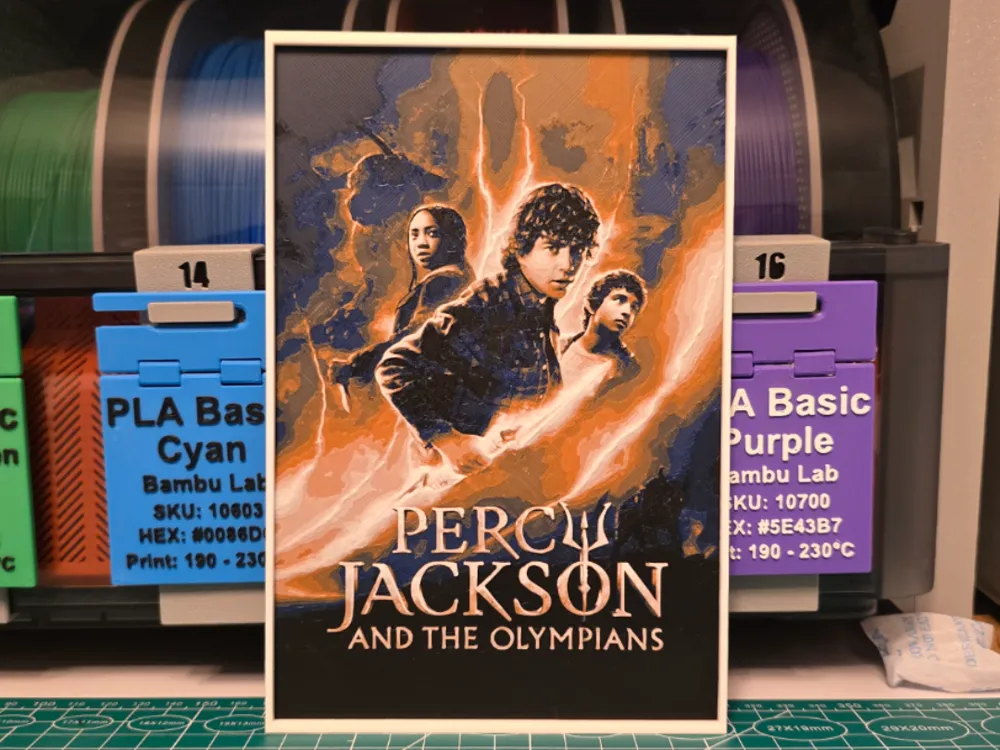Percy Jackson and the Olympians Poster - Hueforge by Lumpy3D MakerWorld: Download Free 3D Models