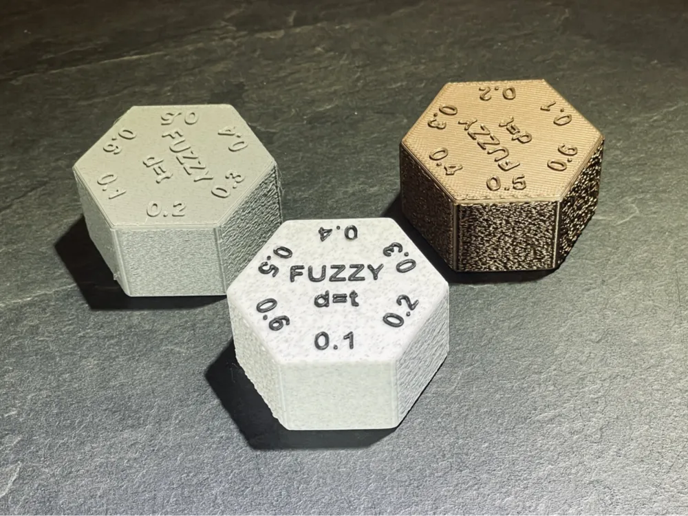 Fuzzy Skin Test Hexagon by schiko MakerWorld: Download Free 3D Models