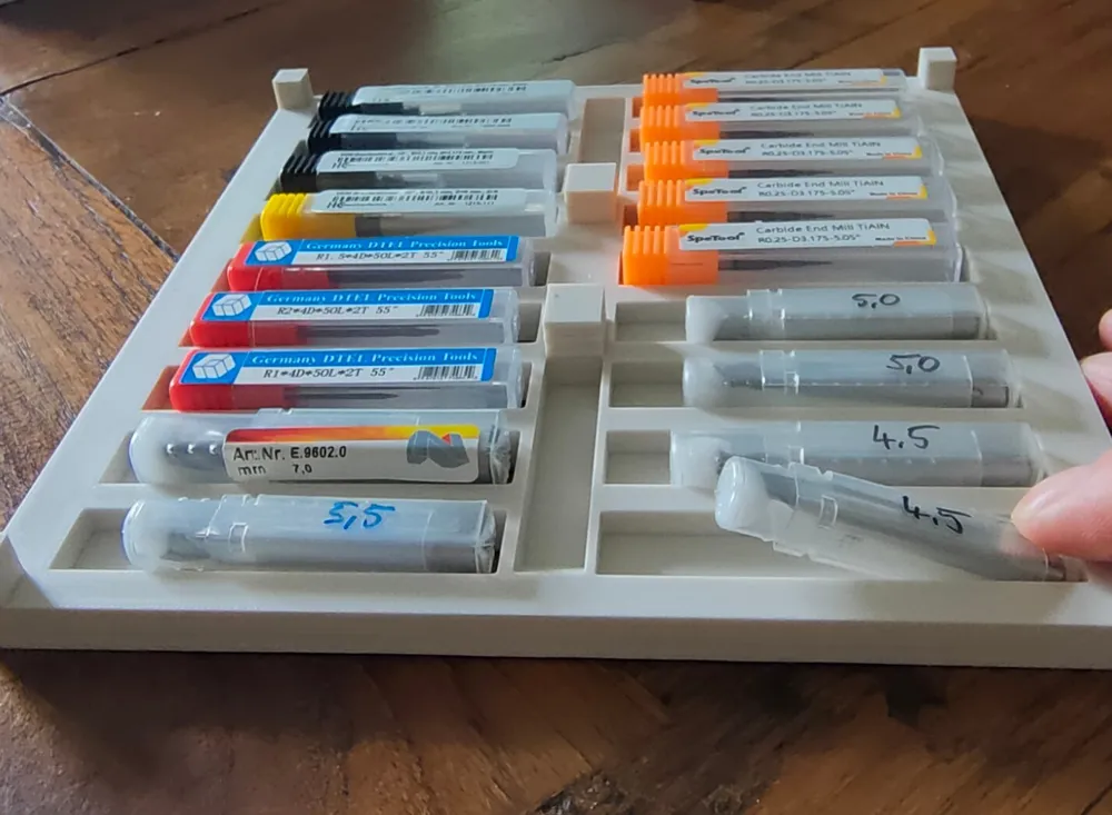 Organizer for CNC milling cutters with 3 inserts - Free 3D Print Model ...