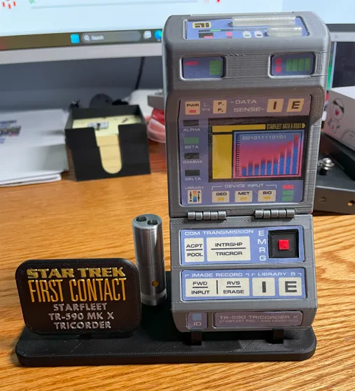 Star Trek TR-590 Tricorder and Stand - Free 3D Print Model - MakerWorld