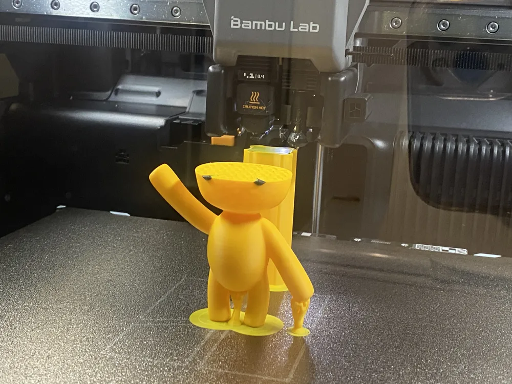 Wobbly Character 3D Model – Cute Waving Desk Buddy - Free 3D Print ...