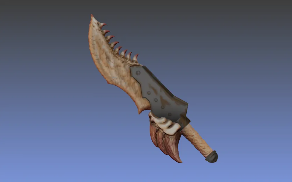 The Charnel Fang bone blade by Valkyrie Forge MakerWorld: Download Free ...