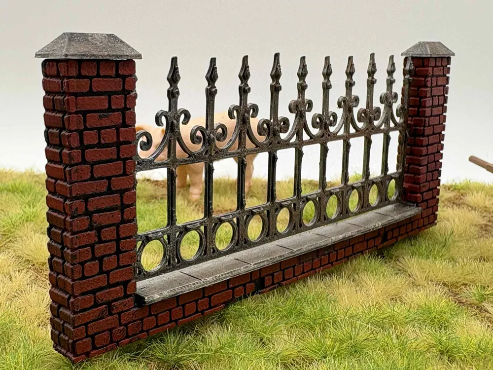 Brick Fence for diorama - Free 3D Print Model - MakerWorld