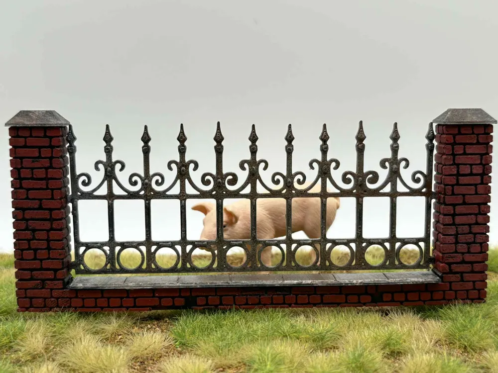 Brick Fence for diorama - Free 3D Print Model - MakerWorld