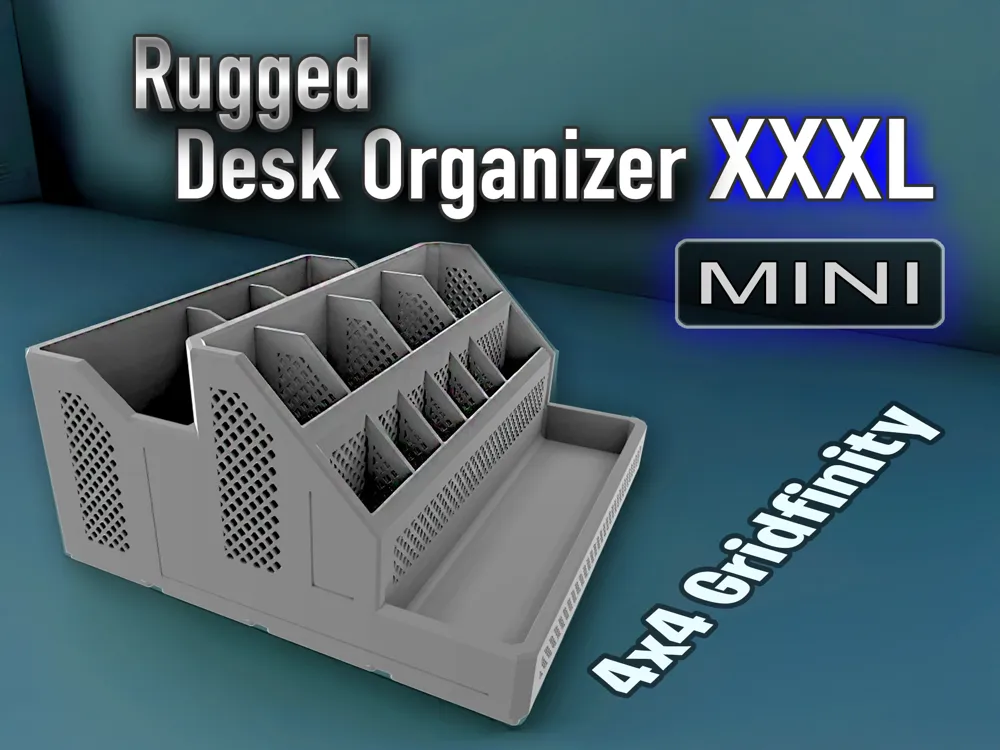 Rugged Organizer XXXL mini - 4x4 Gridfinity by K2_Kevin - MakerWorld