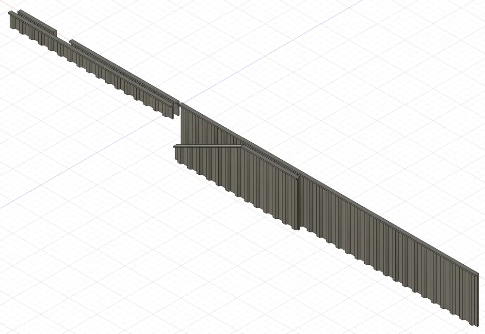 HO Scale Steel Break Wall by TD Prints MakerWorld: Download Free 3D Models