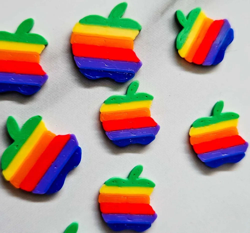 Retro Apple Mac Logo (Rainbow) Remixed by calsynergy - MakerWorld
