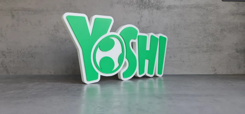 Yoshi Logo / Sign - Free 3D Print Model - MakerWorld