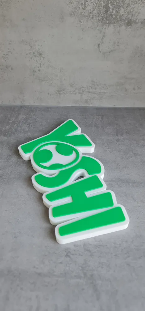Yoshi Logo / Sign - Free 3D Print Model - MakerWorld