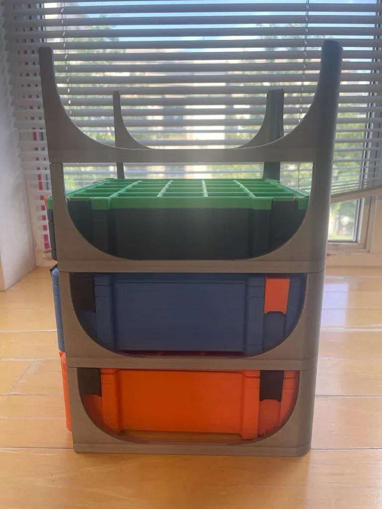 Gridfinity Storage Box shelf all in one parametric Remixed by ElCapitain MakerWorld: Download ...