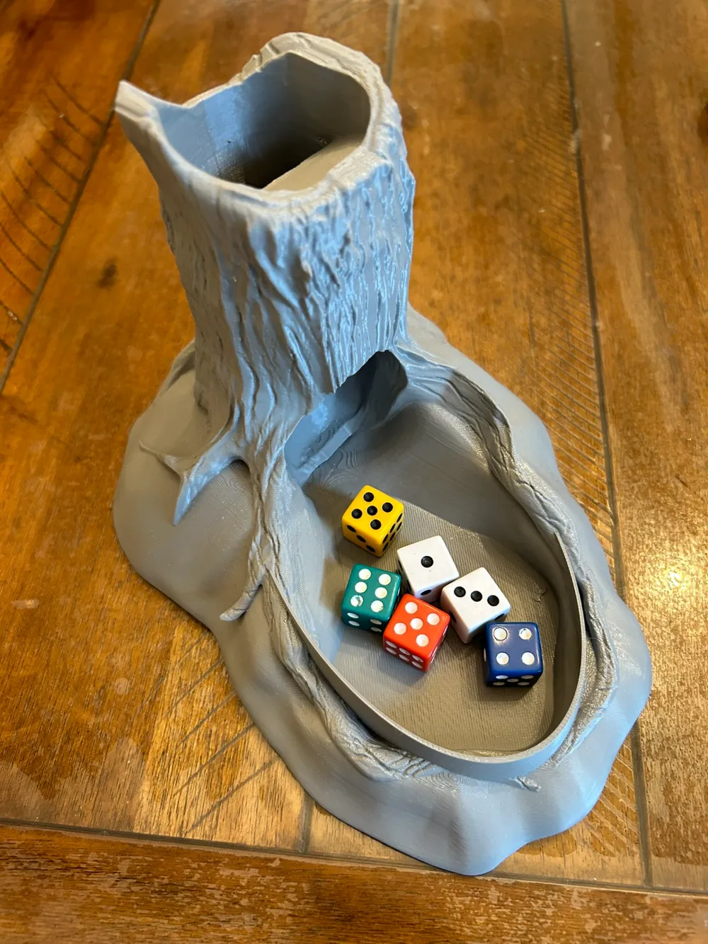tree dice tower with plate - Free 3D Print Model - MakerWorld