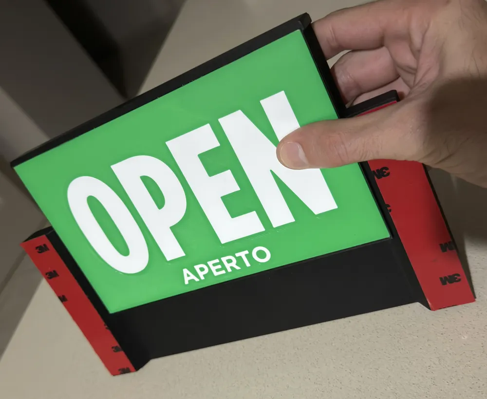 Open Closed Sign-Reversible Double Sided Customise by kingjamesbosca ...