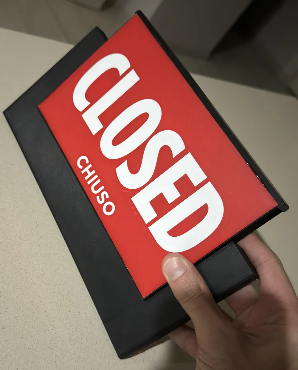 Open Closed Sign-Reversible Double Sided Customise by kingjamesbosca ...
