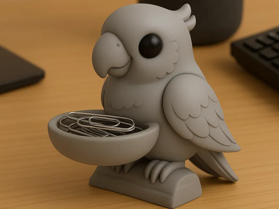 Parrot Perch Buddy – Desk Buddy Collection - Free 3D Print Model ...