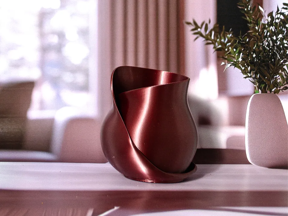 Christmas Ribbon Vase for Festive Home Decor by Decorartor - MakerWorld