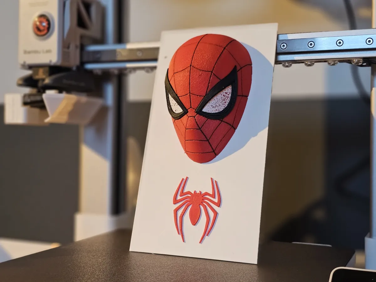 Spider-Man 3D Wall Art – Iconic Mask & Logo - Free 3D Print Model ...