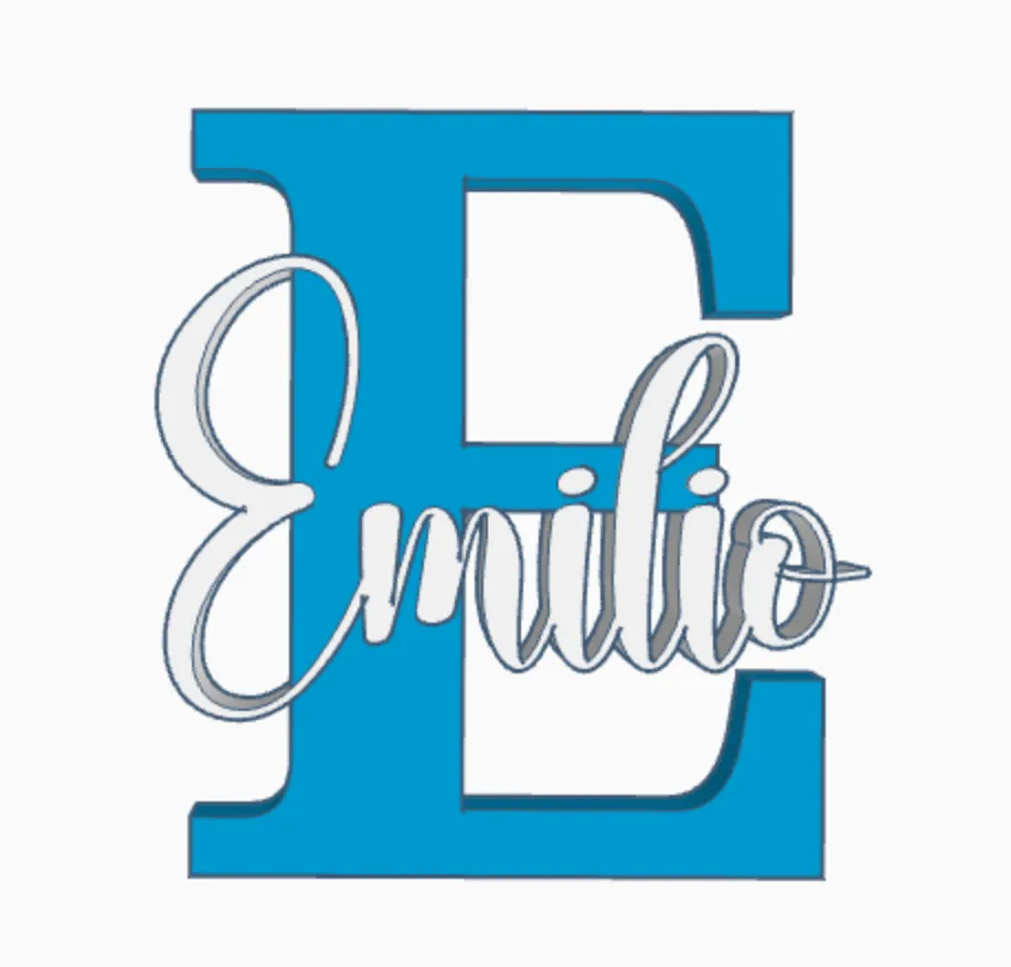 EMILIO name ornament nameplate initial names by meetoo333 MakerWorld ...