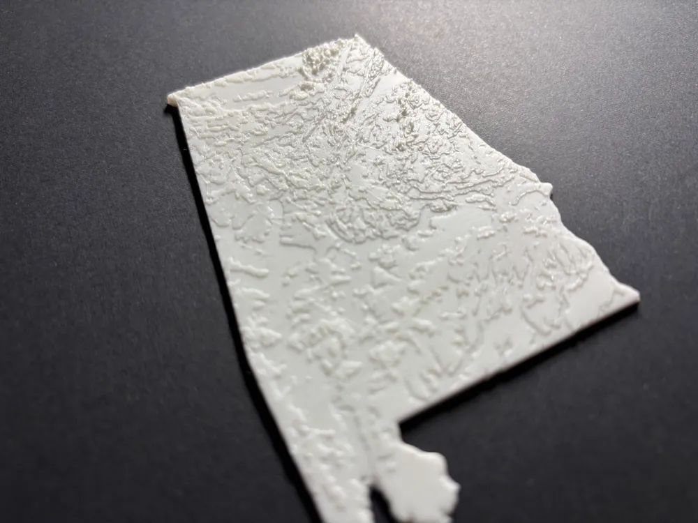State of Alabama terrain by MetroScape MakerWorld: Download Free 3D Models