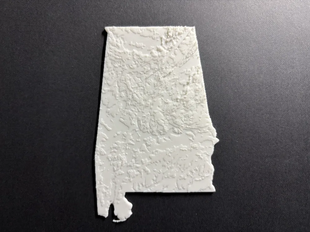 State of Alabama terrain by MetroScape MakerWorld: Download Free 3D Models