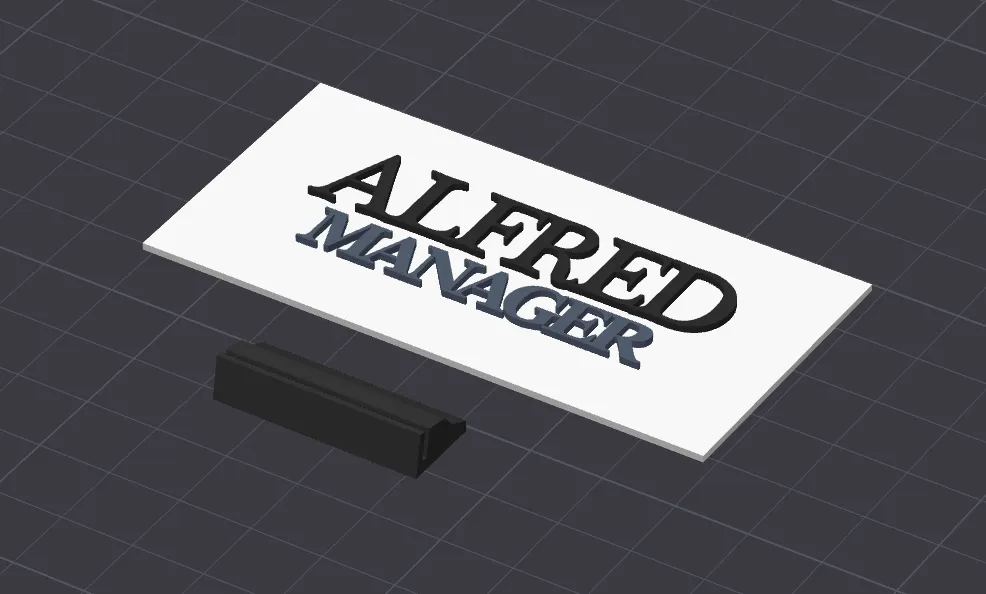 Desk name plate with stand (editable) - Free 3D Print Model - MakerWorld